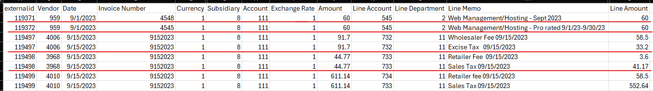 How to import vendor bills in NetSuite with a CSV import template